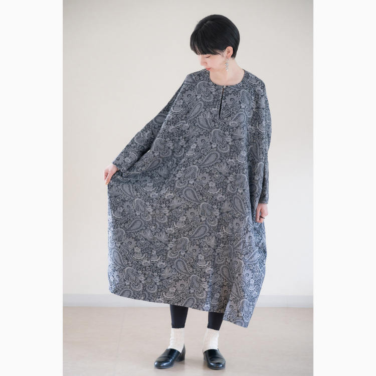 【416】バタフライドレスCOTTON グレー[ezu（旧：リップル洋品店）] – ゆにわマート